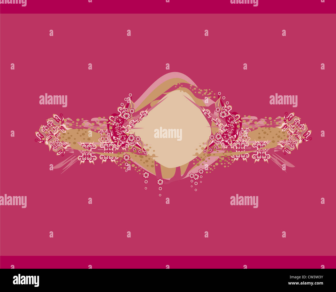 abstract floral frame with space for your text Stock Photo - Alamy