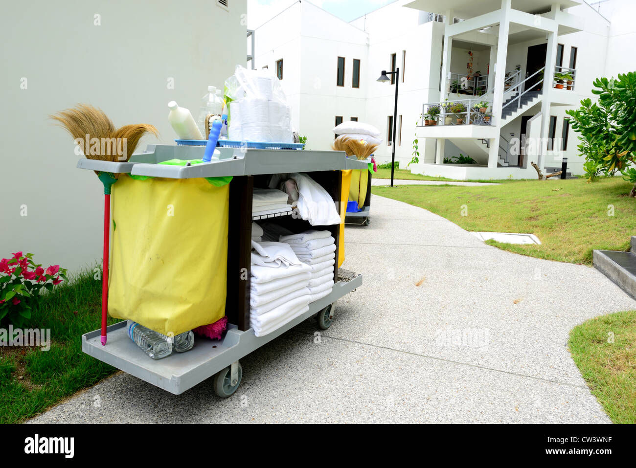 Cleaning trolley hi-res stock photography and images - Alamy