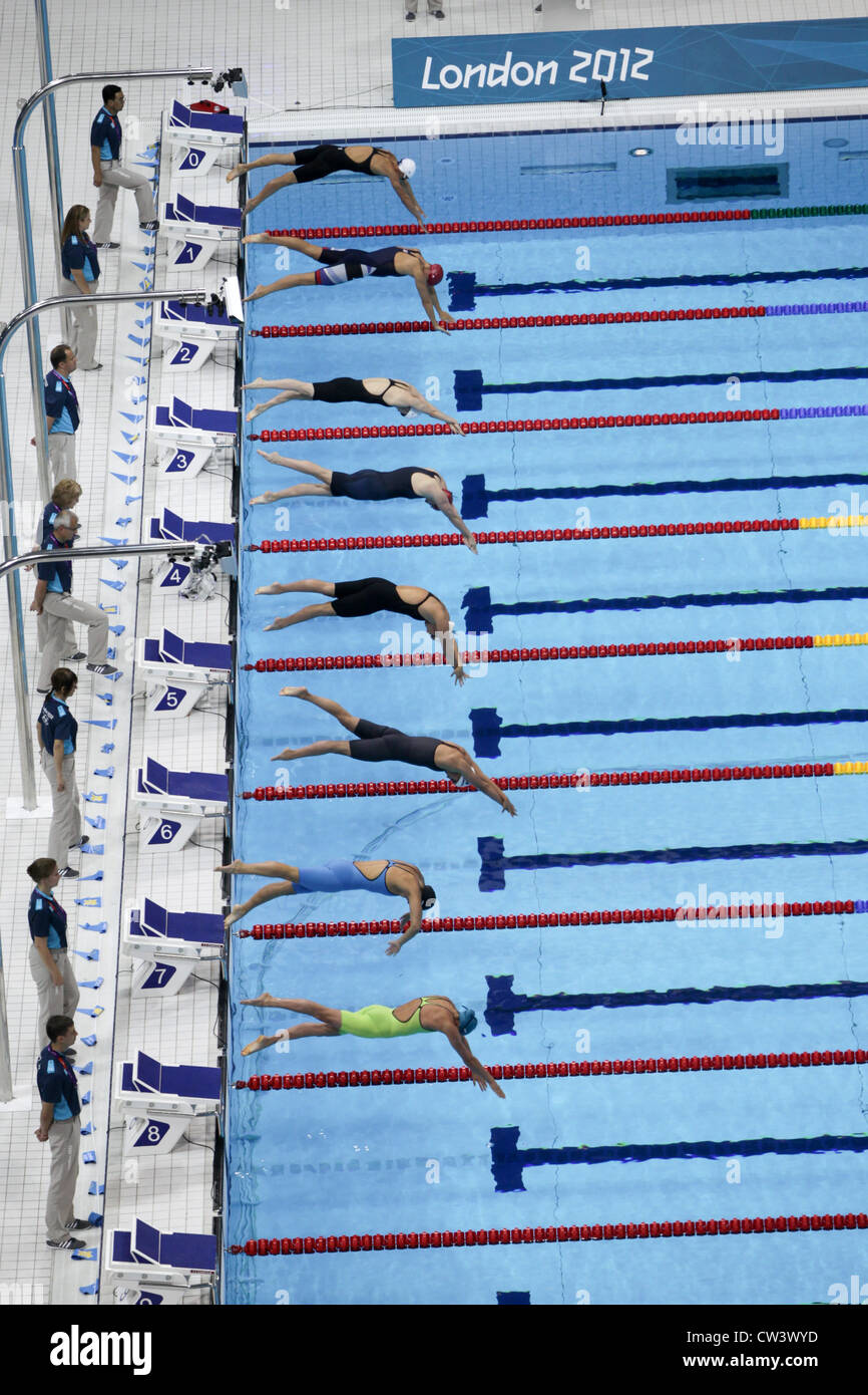 SWIMMING ACTION FROM THE AQUATICS CENTRE AT THE LONDON 2012 OLYMPIC ...