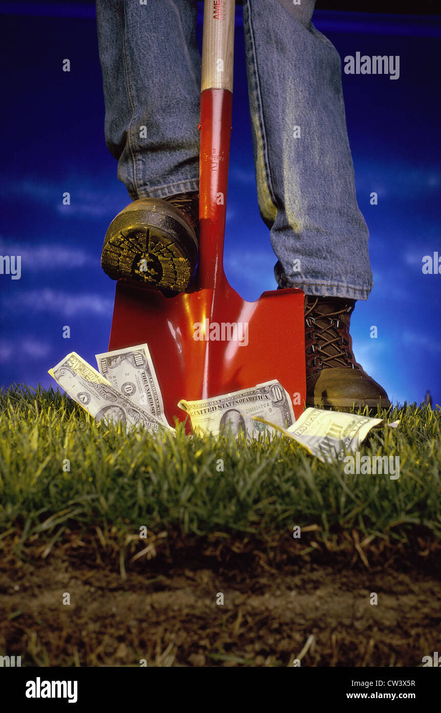 Foot on shovel hi-res stock photography and images - Alamy