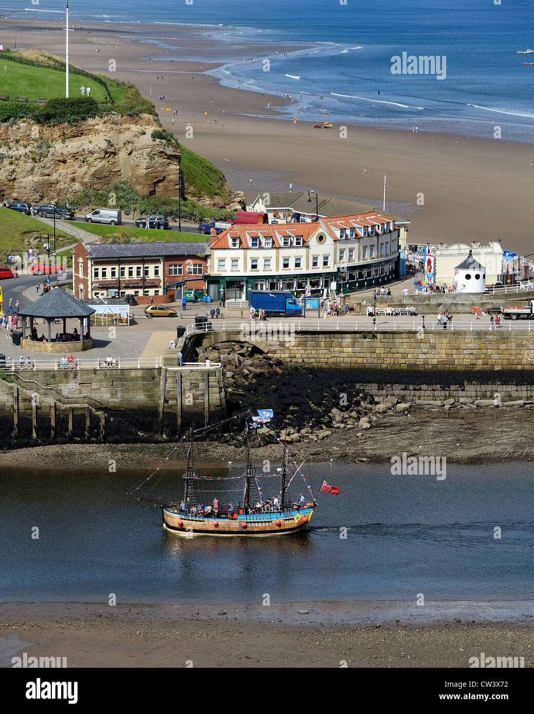 tall ship whitby north yorkshire england uk Stock Photo - Alamy