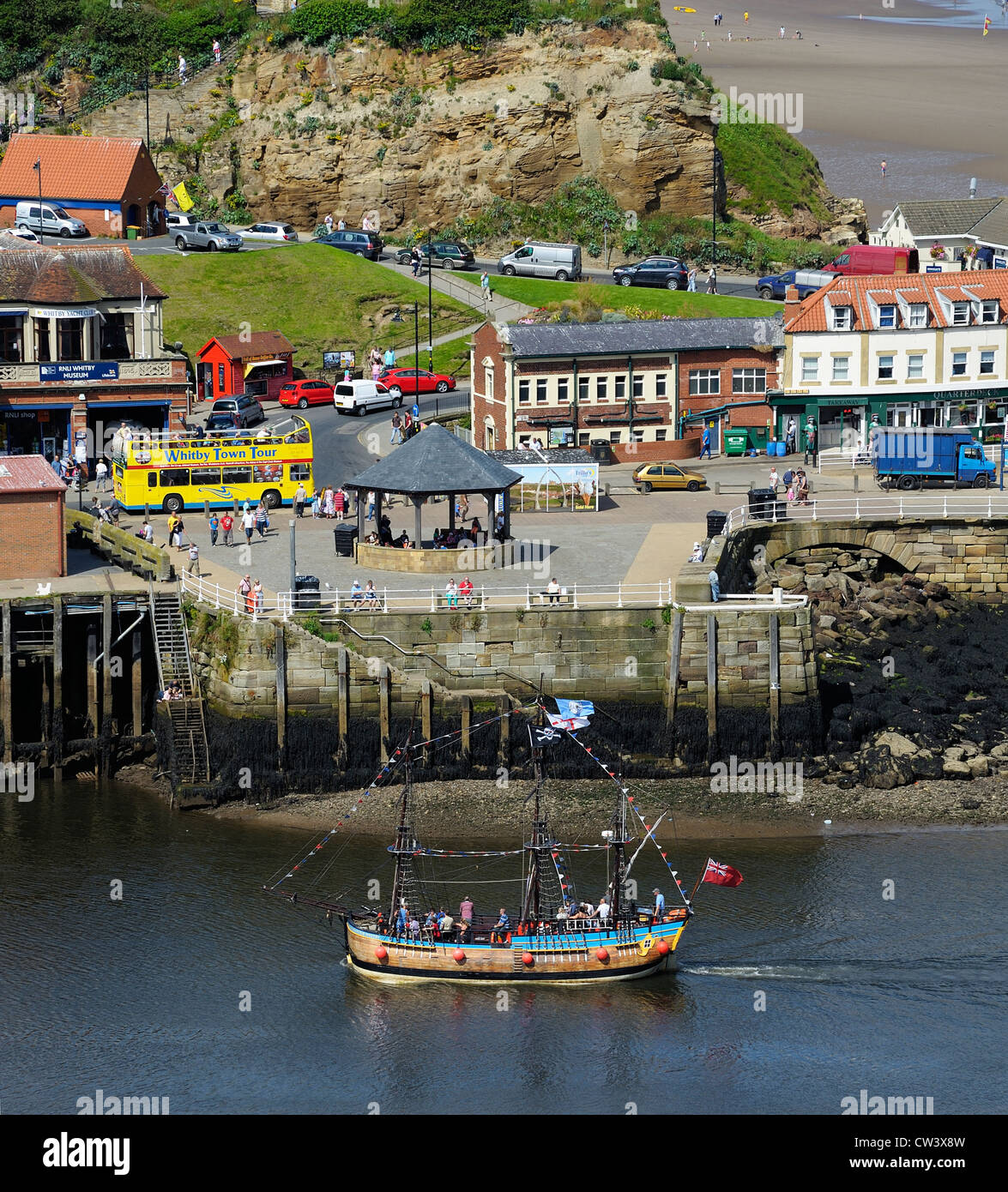 tall ship whitby north yorkshire england uk Stock Photo - Alamy