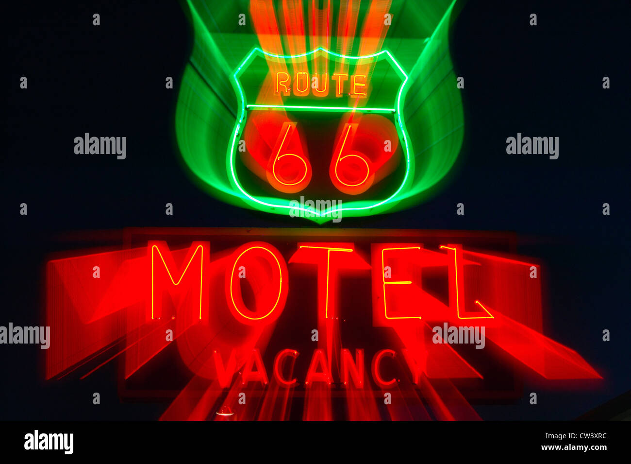 Route 66 neon sign in Barstow California Stock Photo - Alamy