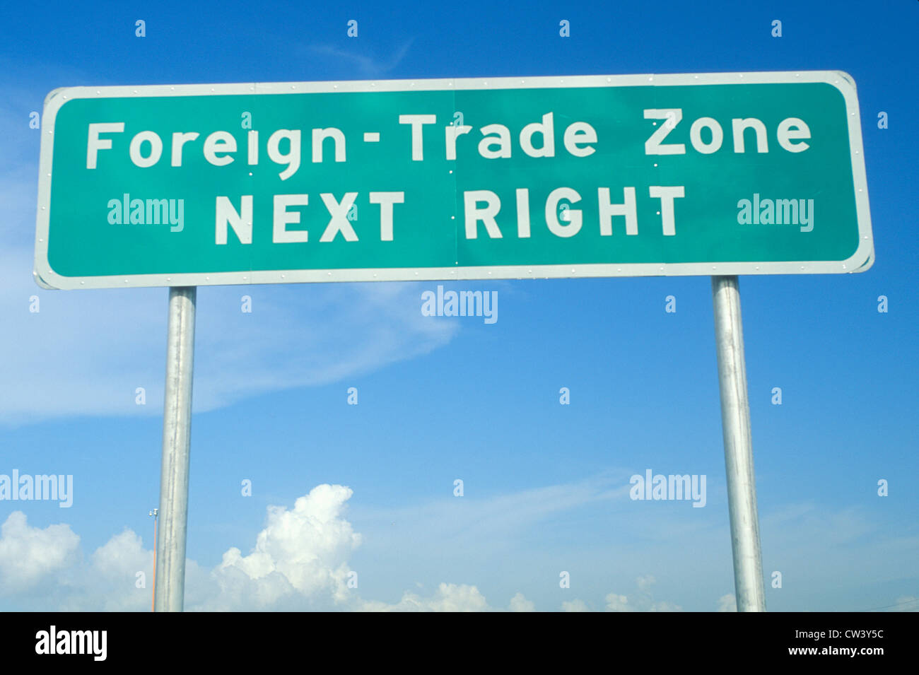 Street sign Foreign-Trade Zone, Miami FL Stock Photo - Alamy