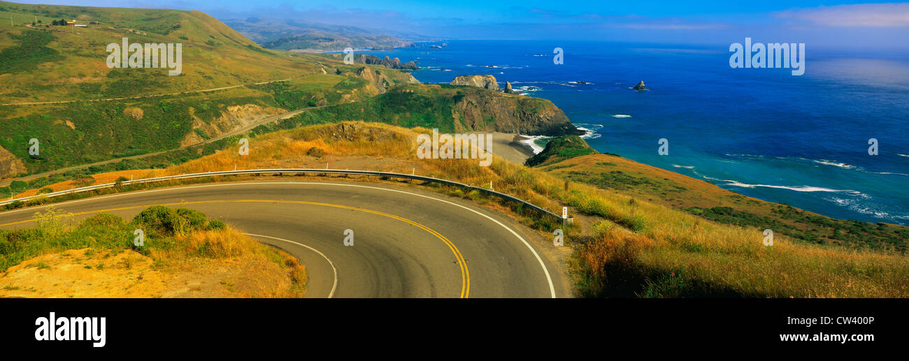 This Route 1 also known as Pacific Coast Highway. road curves around ...