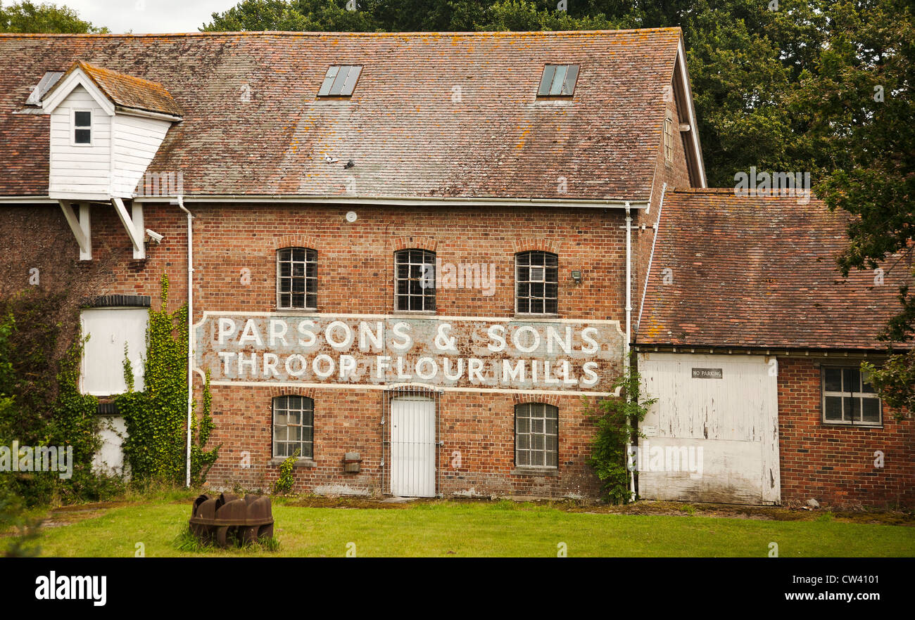 Throop Mill Parsons disused flour Mill at Throop Bournemouth on the ...