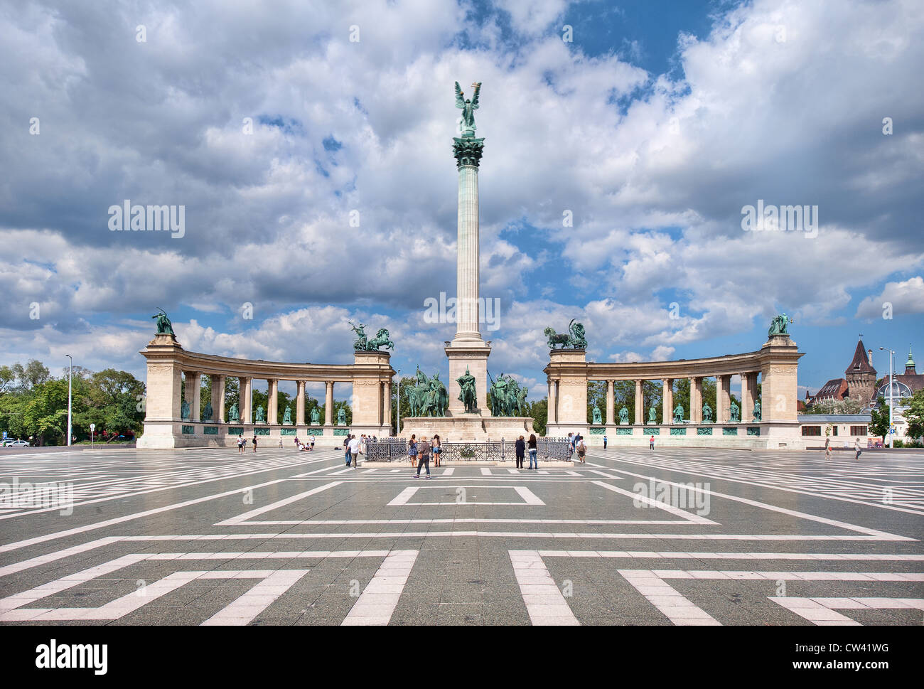 Hősök tere (Heroes Square) in Budapest, Hungary Stock Photo - Alamy