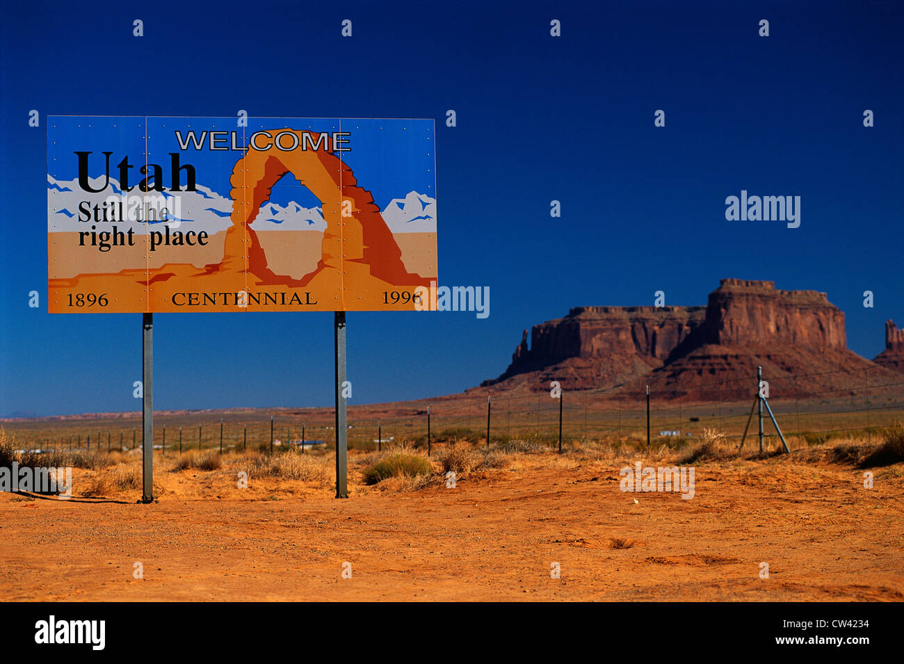 Entrance sign arches national park hi-res stock photography and images ...