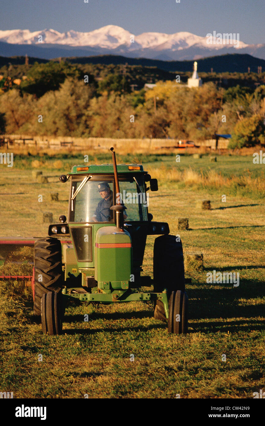 Front view of tractor Stock Photo - Alamy