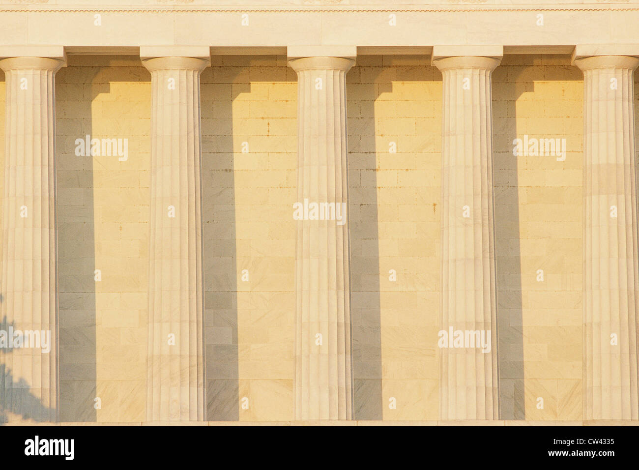 Doric order columns outside of Lincoln Memorial Stock Photo - Alamy