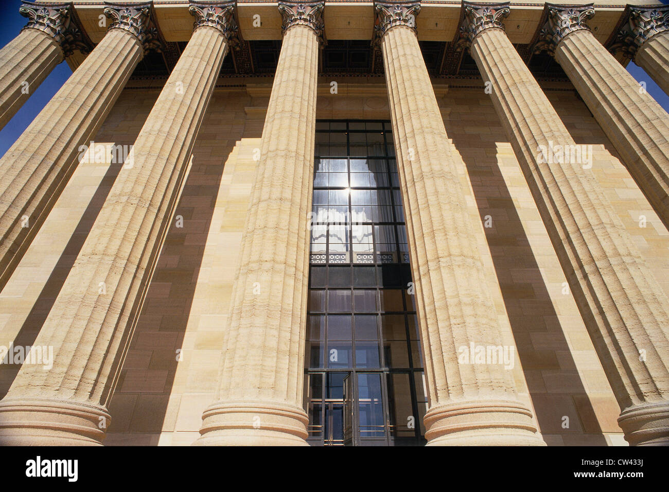 View of columns at Philadelphia Museum of Art Stock Photo - Alamy