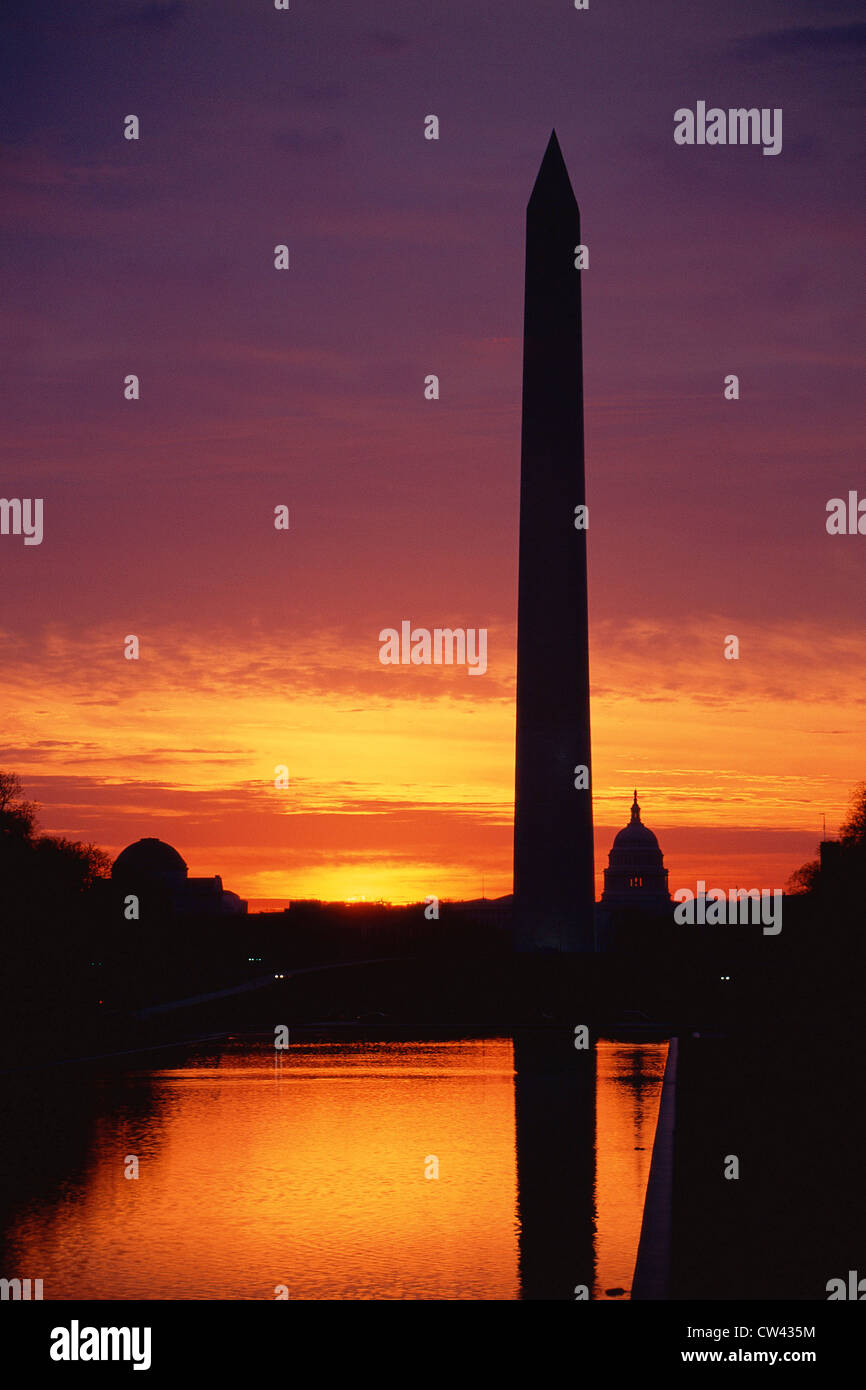 Washington Monument at sunset Stock Photo - Alamy