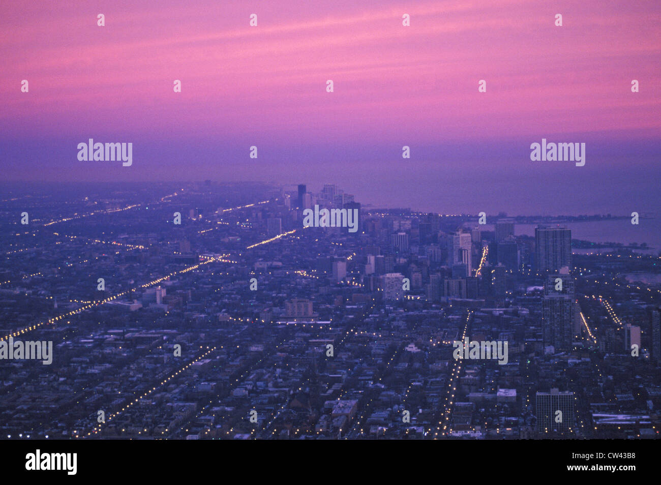The Chicago Skyline at Dawn, Chicago, Illinois Stock Photo - Alamy