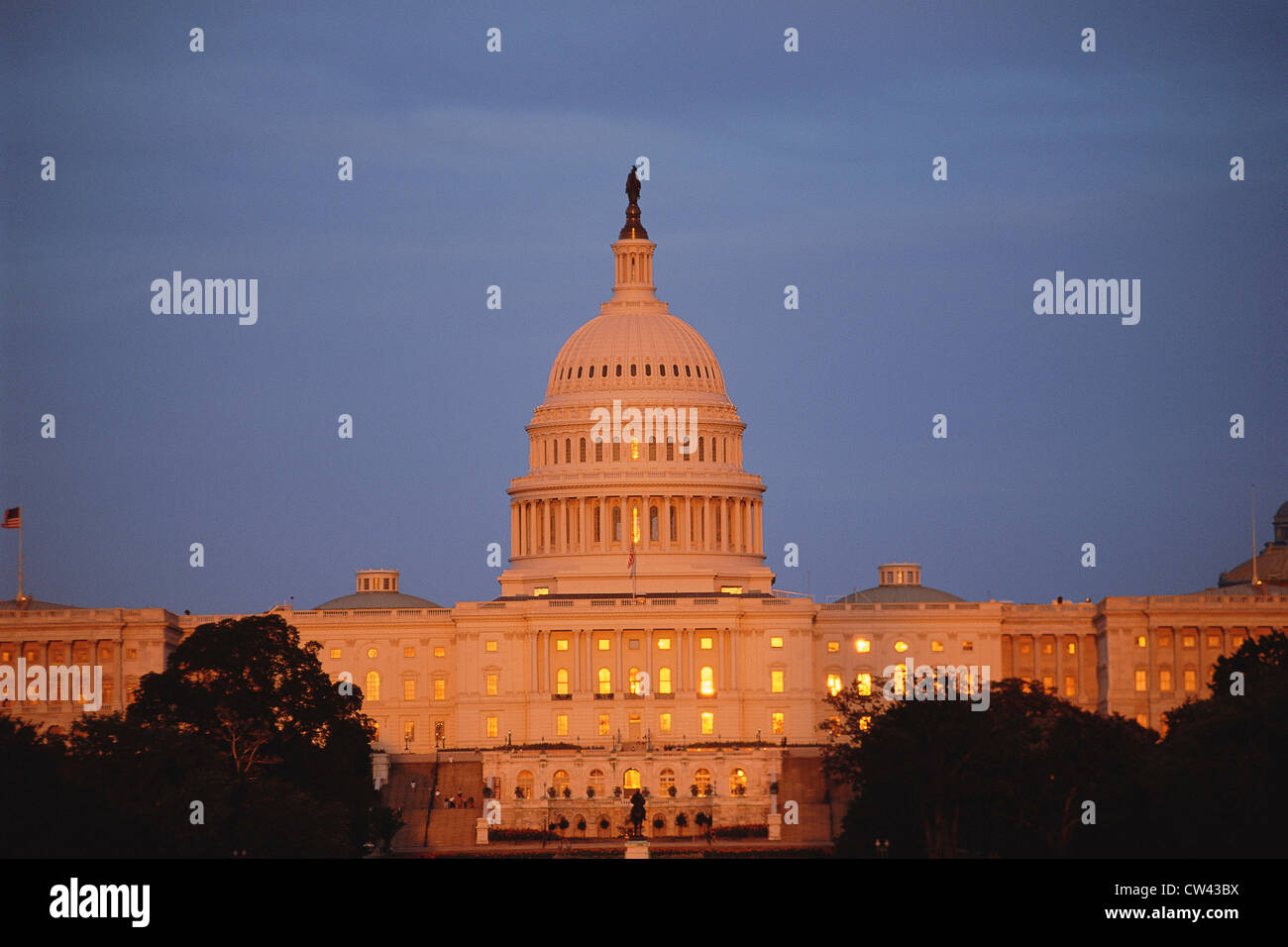 Capitol building at dusk Stock Photo - Alamy