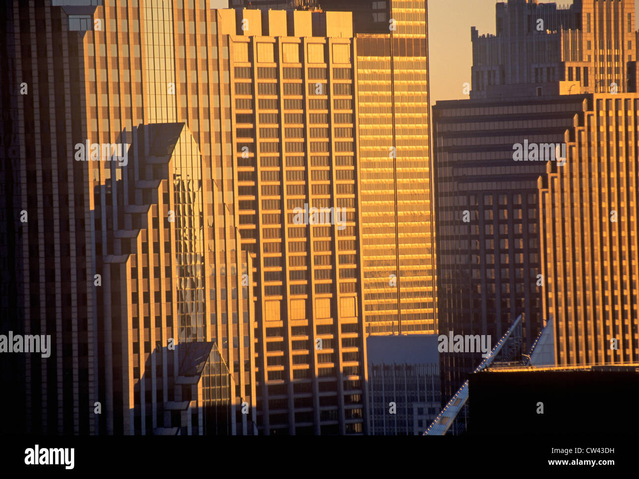 Skyscrapers at Sunrise, Chicago, Illinois Stock Photo - Alamy