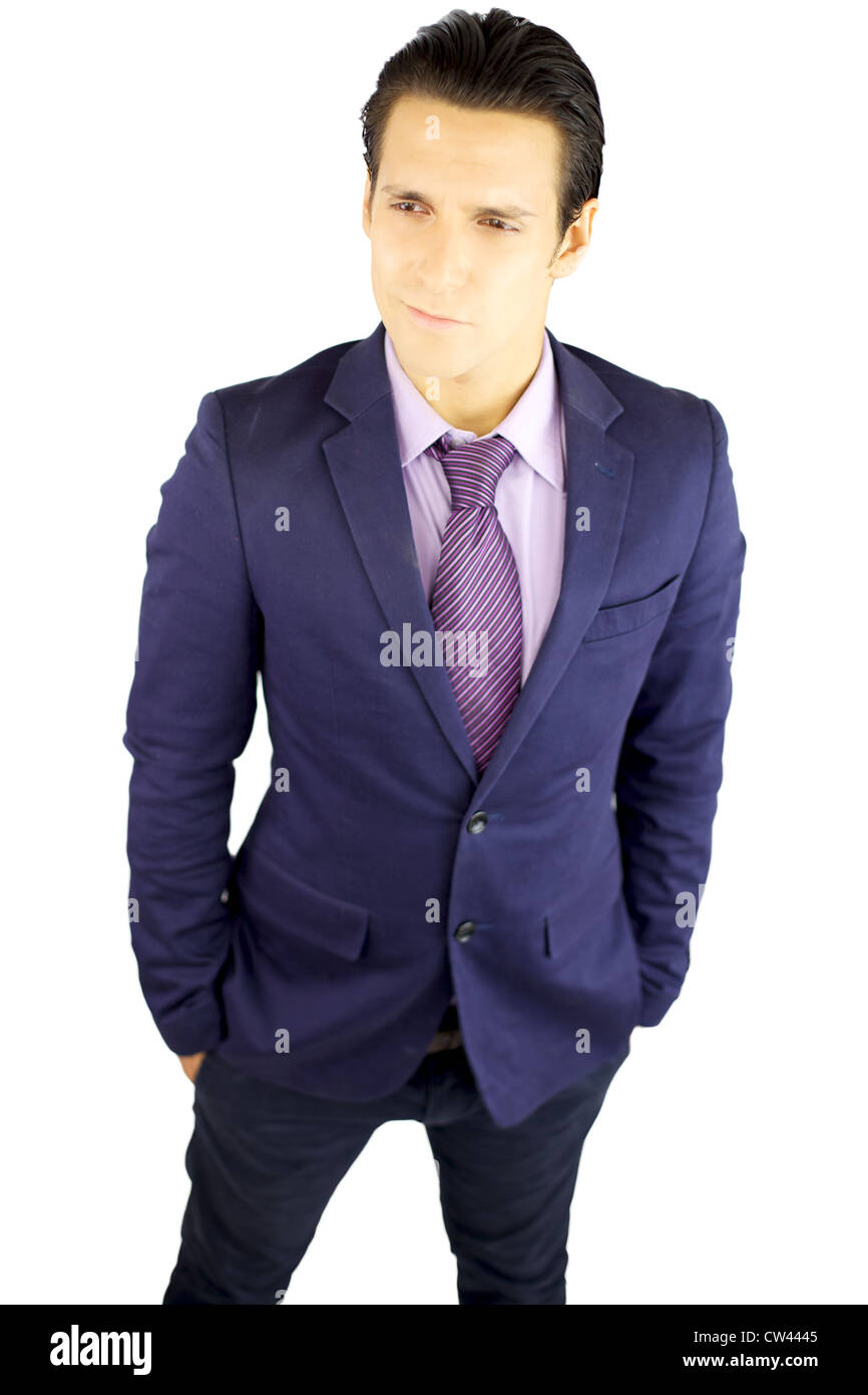 Good looking young businessman with smart smile posing Stock Photo - Alamy