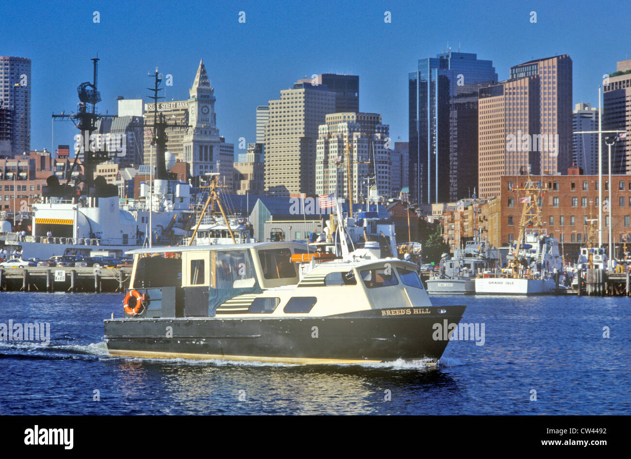 Boats in Boston Harbor, Boston, Massachusetts Stock Photo - Alamy