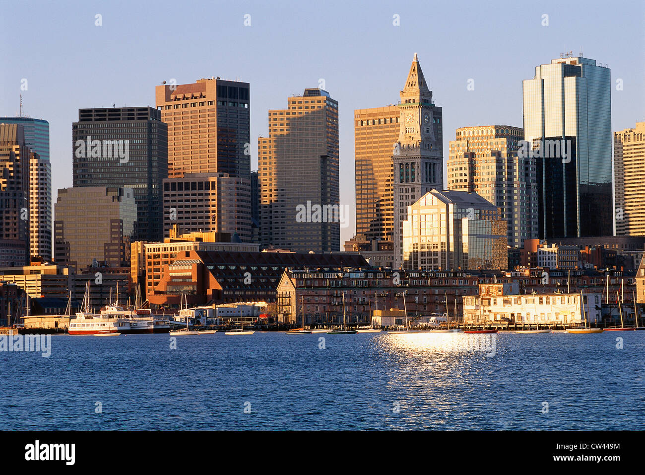 Boston buildings in early morning sunlight Stock Photo - Alamy