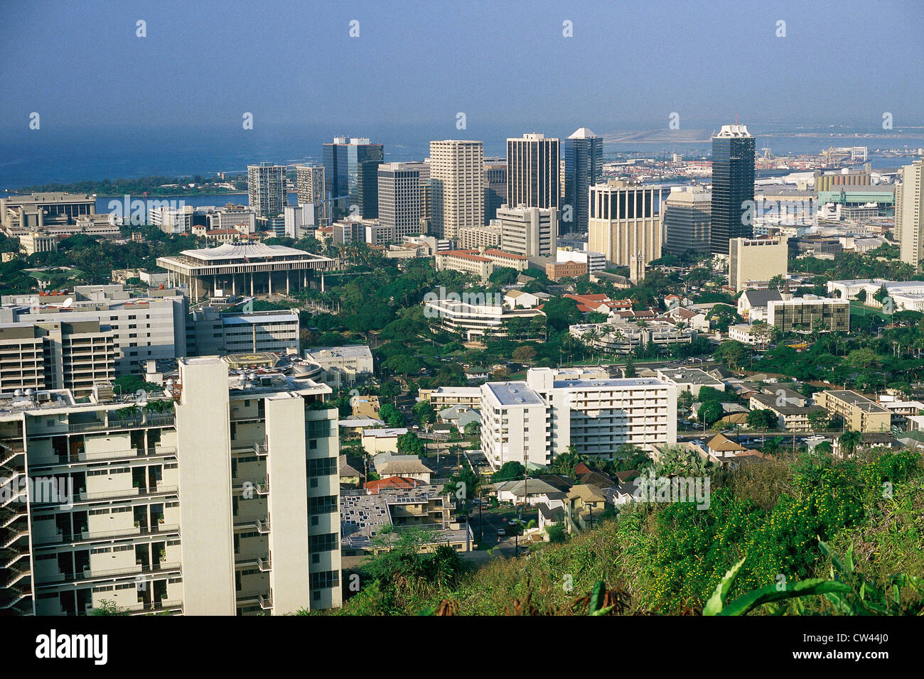 Aerial view of Honolulu Stock Photo - Alamy