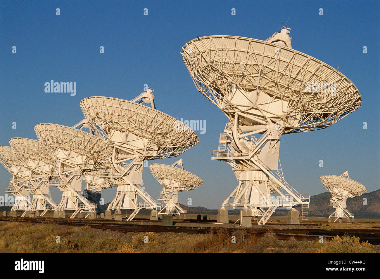Field of VLA Very Large Array radio telescope dishes Stock Photo - Alamy
