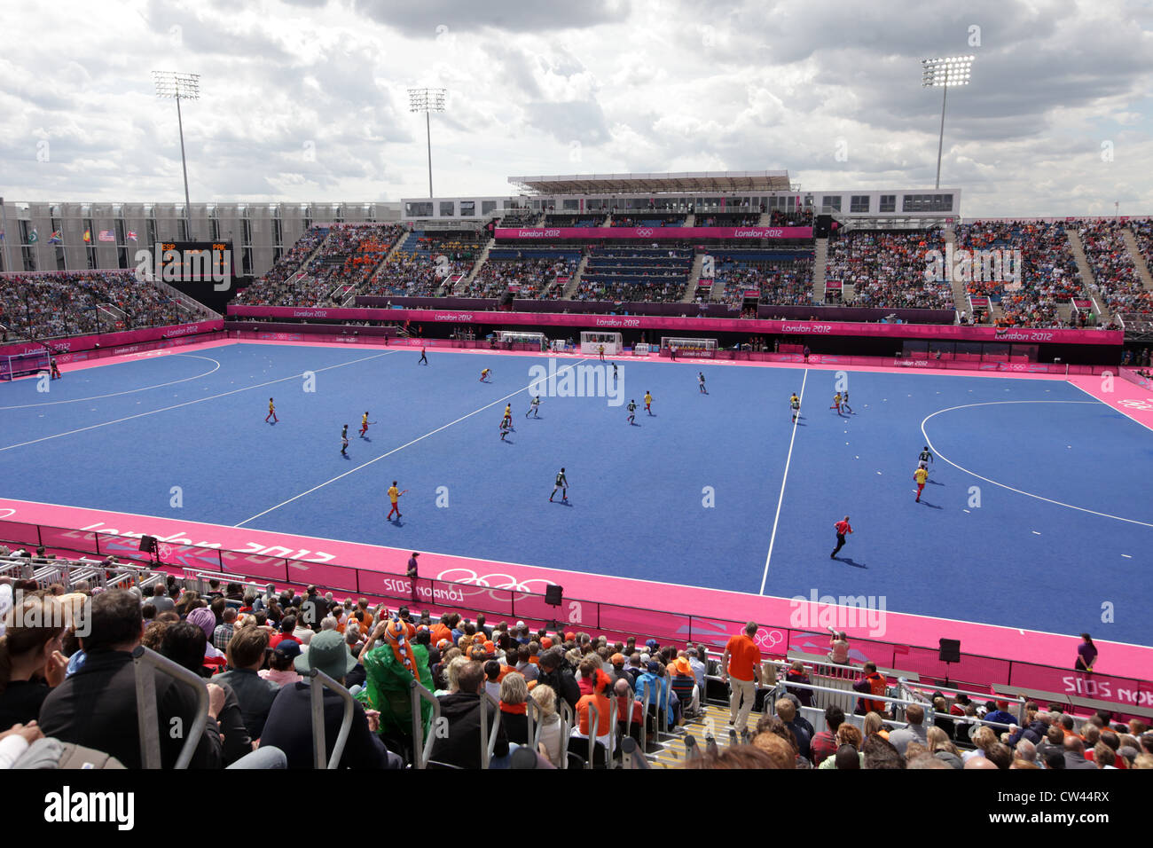 RIVERBANK HOCKEY STADIUM AT THE OLYMPIC GAMES LONDON 2012 Stock Photo ...