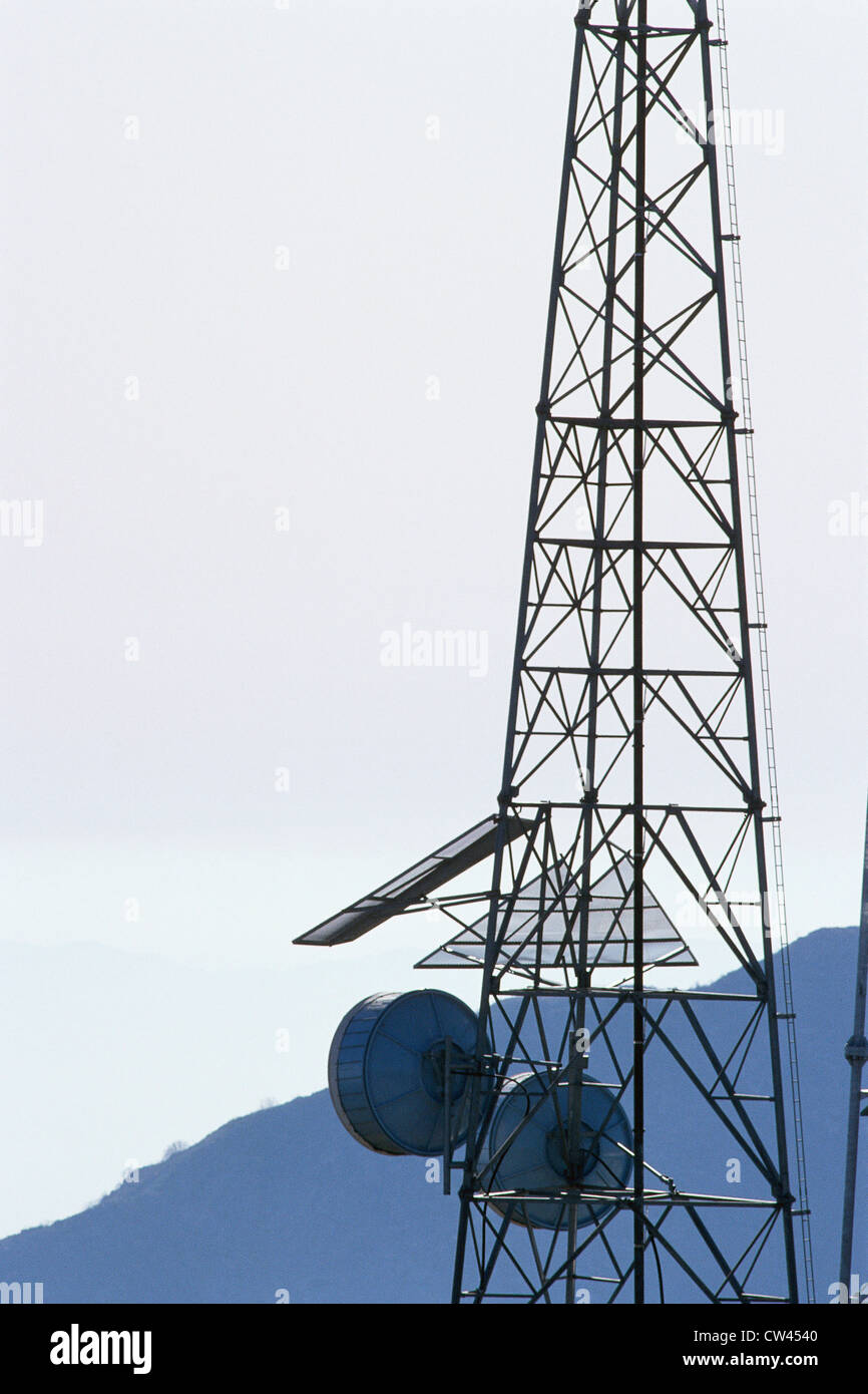 Antenna and relay dishes Stock Photo - Alamy