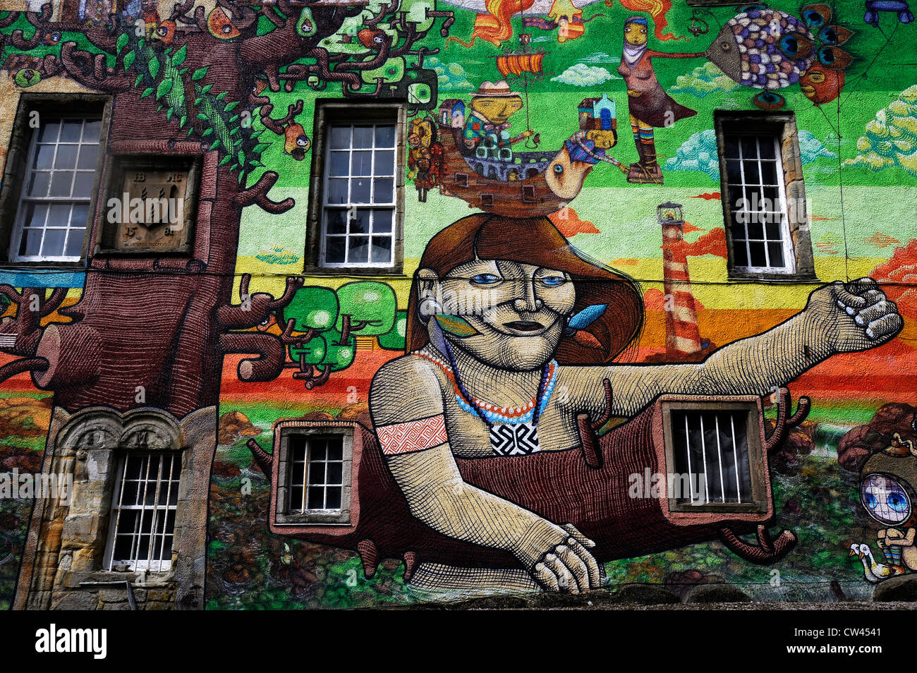 Kelburn Castle Ayrshire Scotland house graffiti art artist country ...