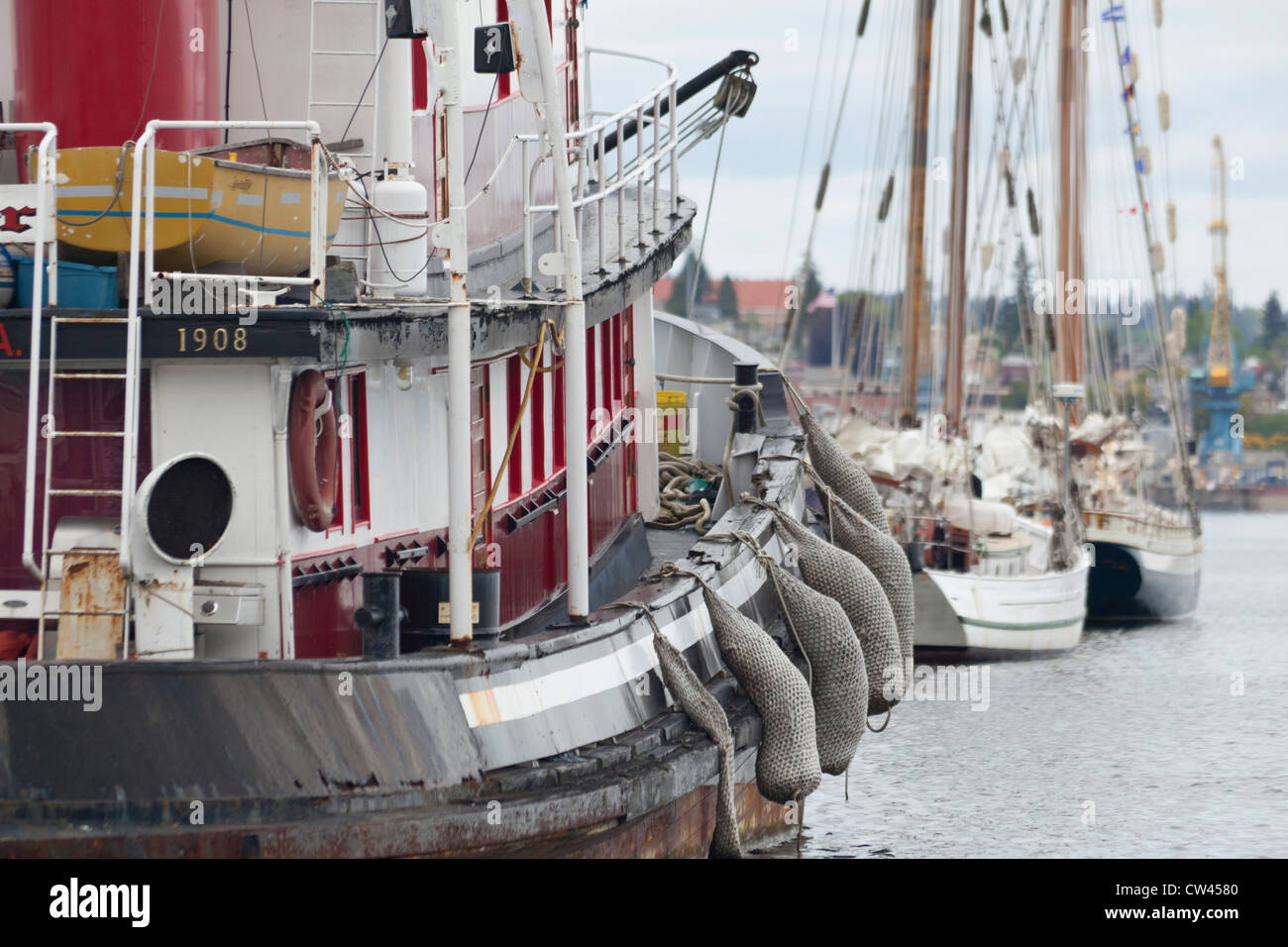 Tug Boat in port Stock Photo - Alamy