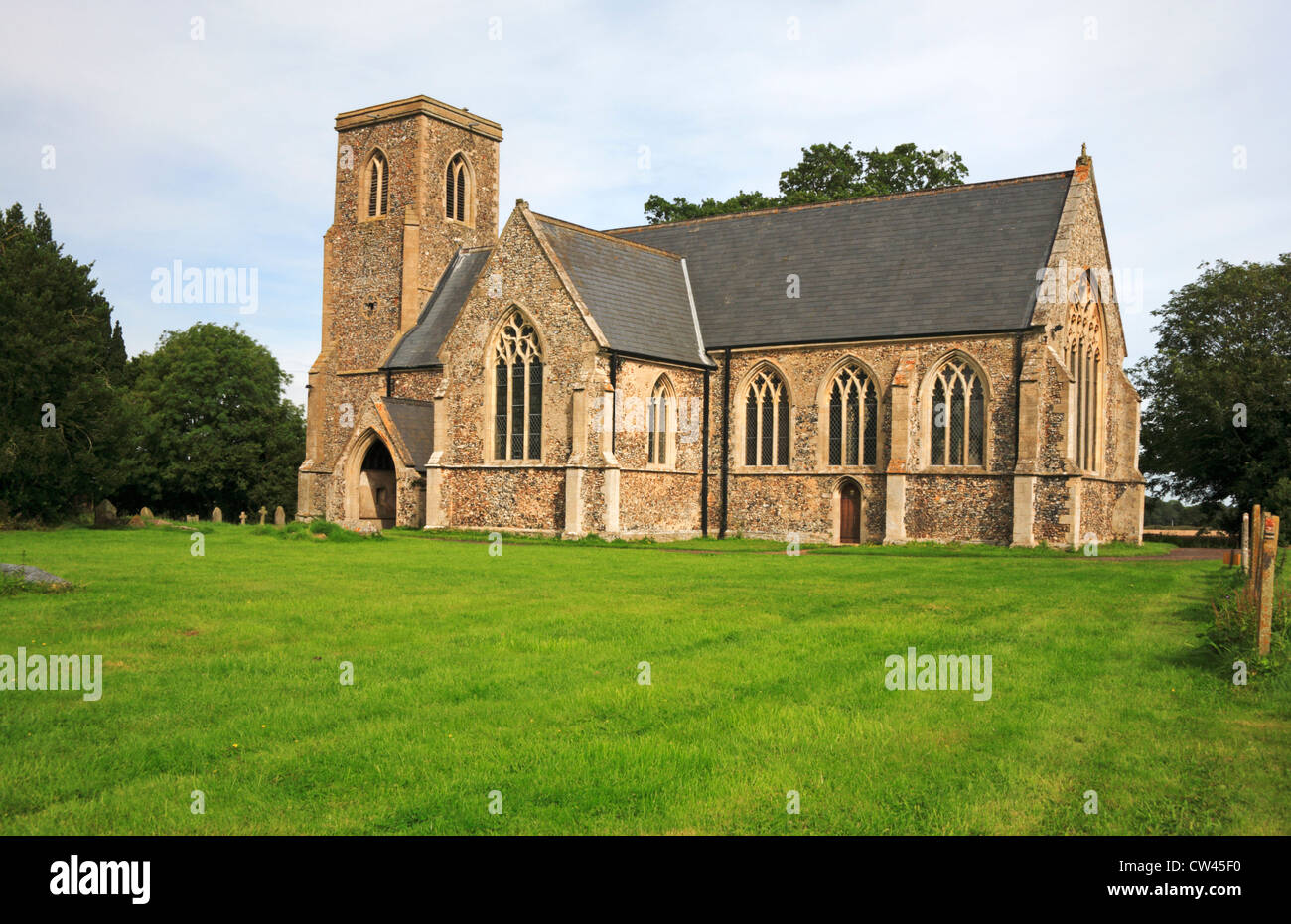 The parish church of All Saints at Besthorpe, Norfolk, England, United ...