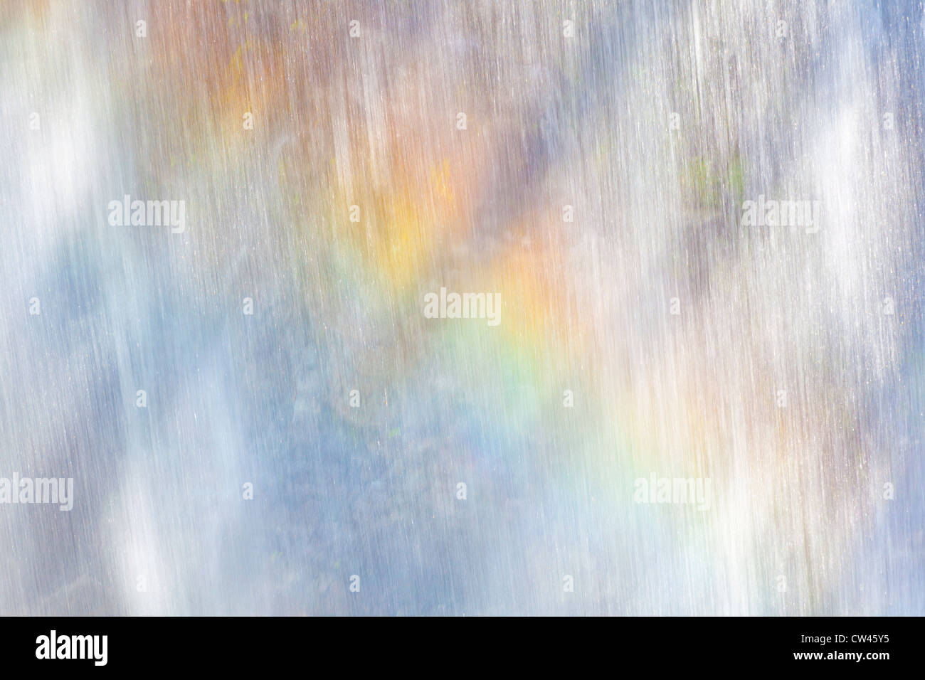 USA, Washington State, Stehekin, Agnes Gorge Trail, Waterfall with ...