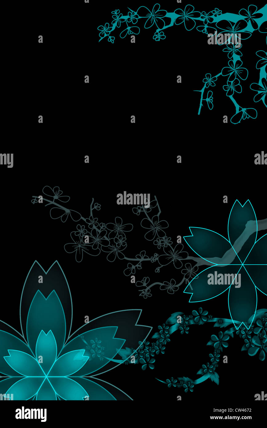 Beautiful illustrated flower background design with space for your text ...