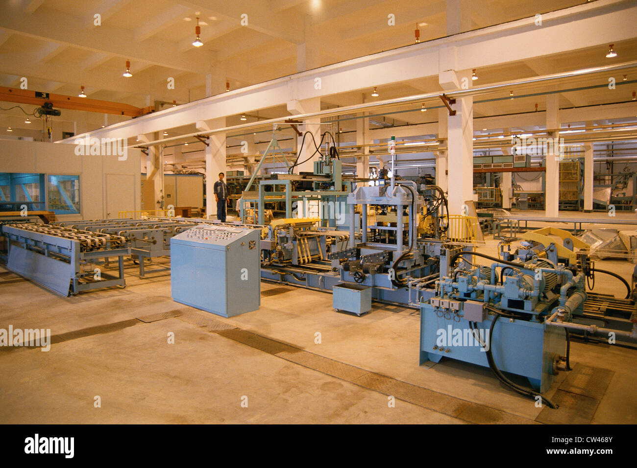 Assembly line in appliance factory Stock Photo - Alamy