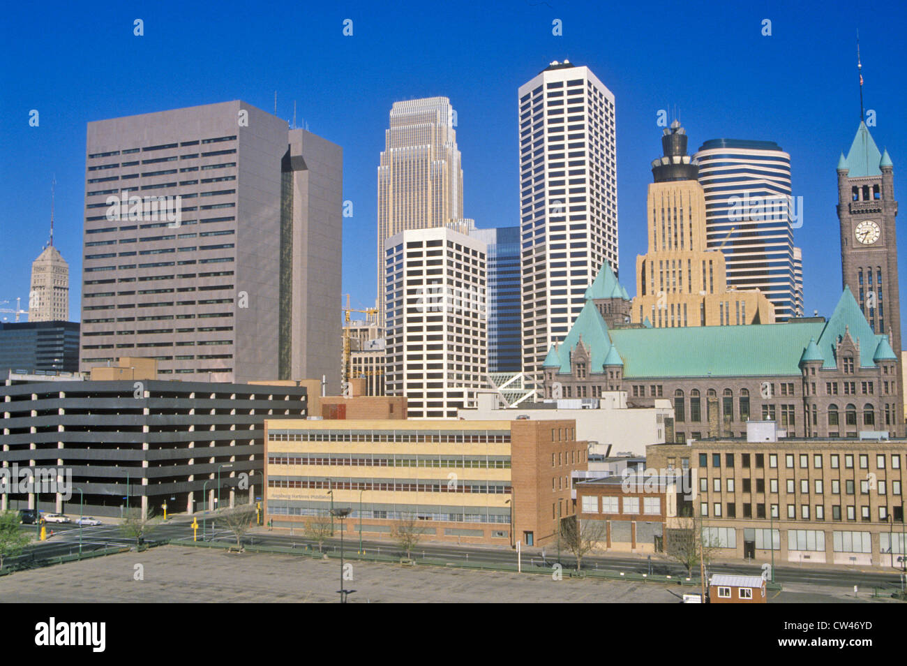 Morning view of Minneapolis, MN skyline Stock Photo - Alamy