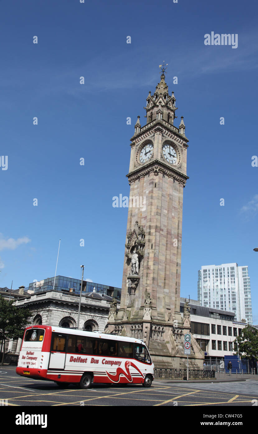 The leaning clock tower, High Street, Belfast, Northern Ireland Stock ...