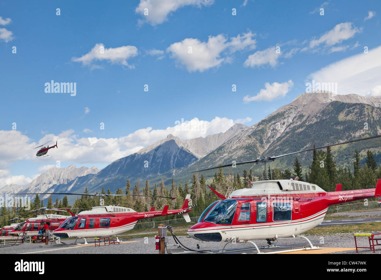 Canada, Helicopter flight to Mount Assiniboine Provincial Park from ...