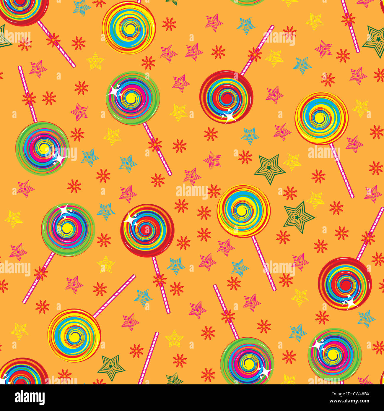 Seamless texture colorful lollipops. Illustration for design Stock ...