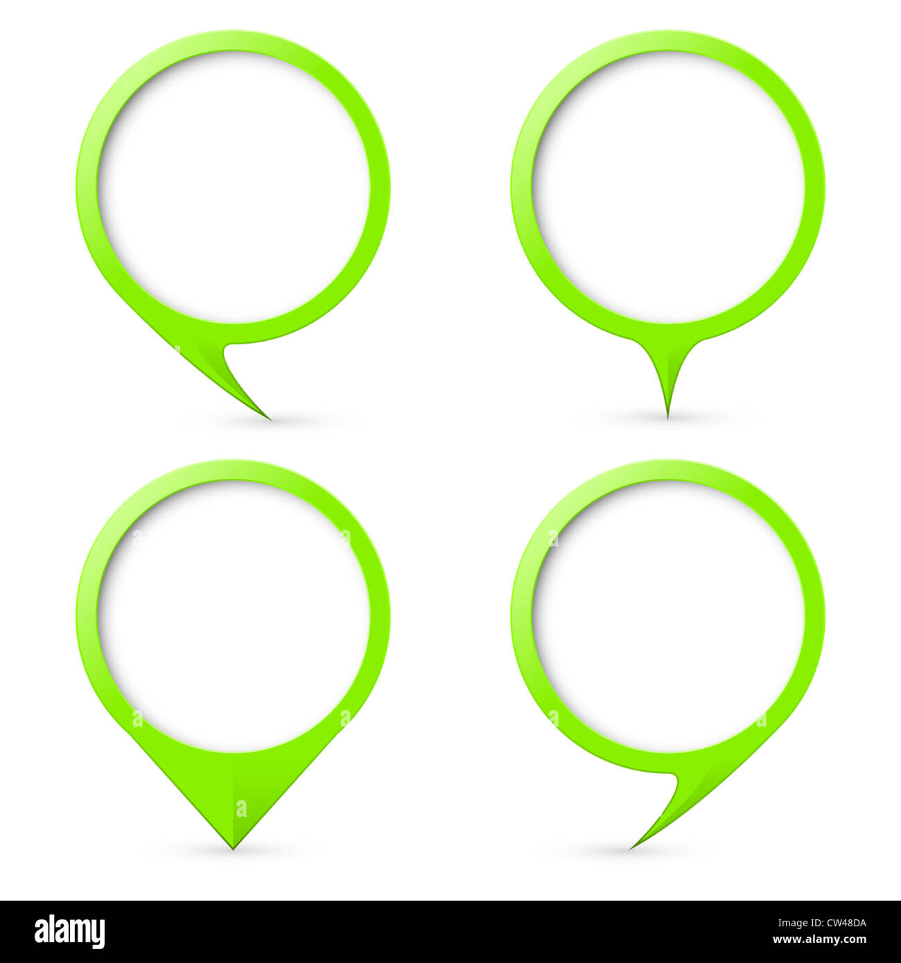 Green map text marker. Illustration for design on white background ...