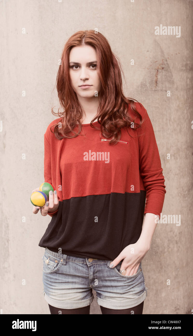 Woman juggling balls hi-res stock photography and images - Alamy
