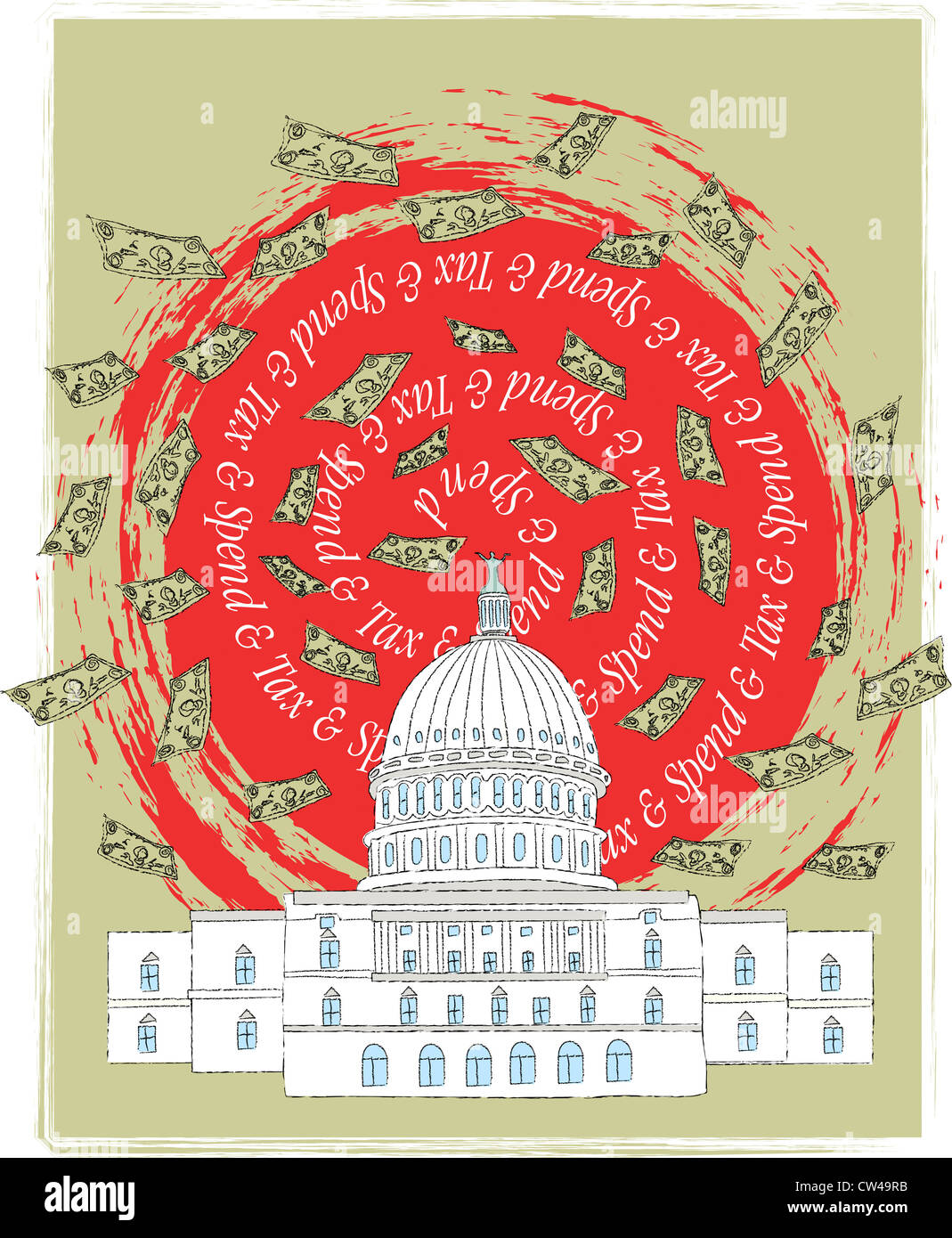 Government spending, illustration Stock Photo - Alamy