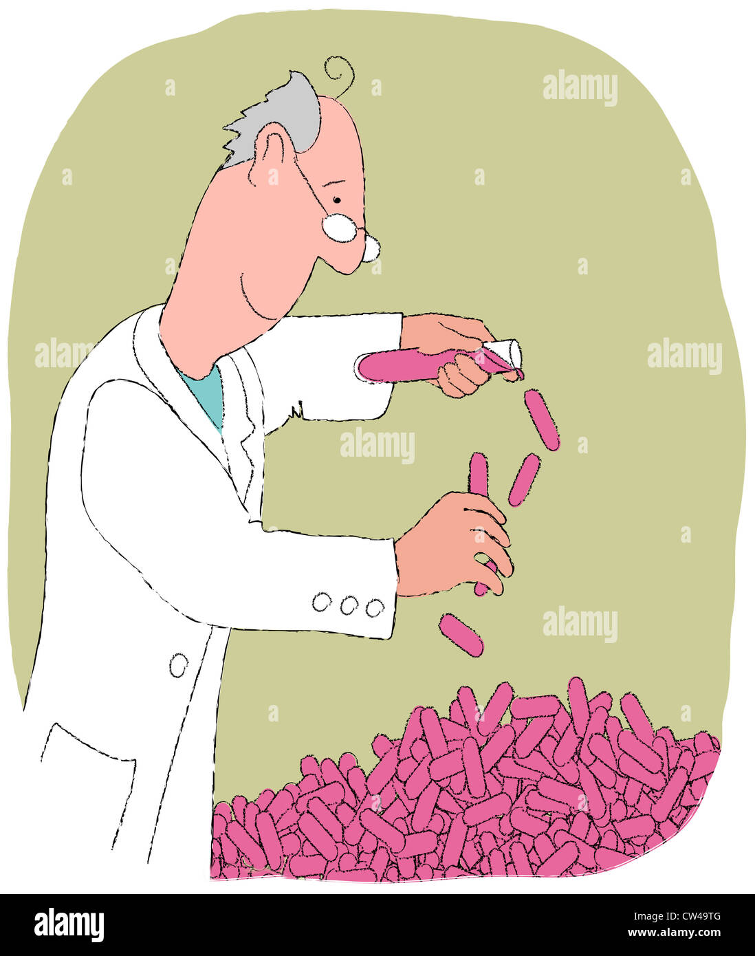 Pharmaceutical Man, illustration Stock Photo - Alamy