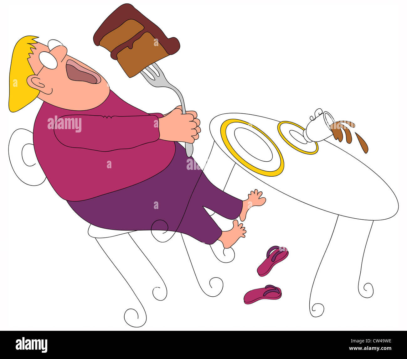 Fat man painting hi-res stock photography and images - Alamy