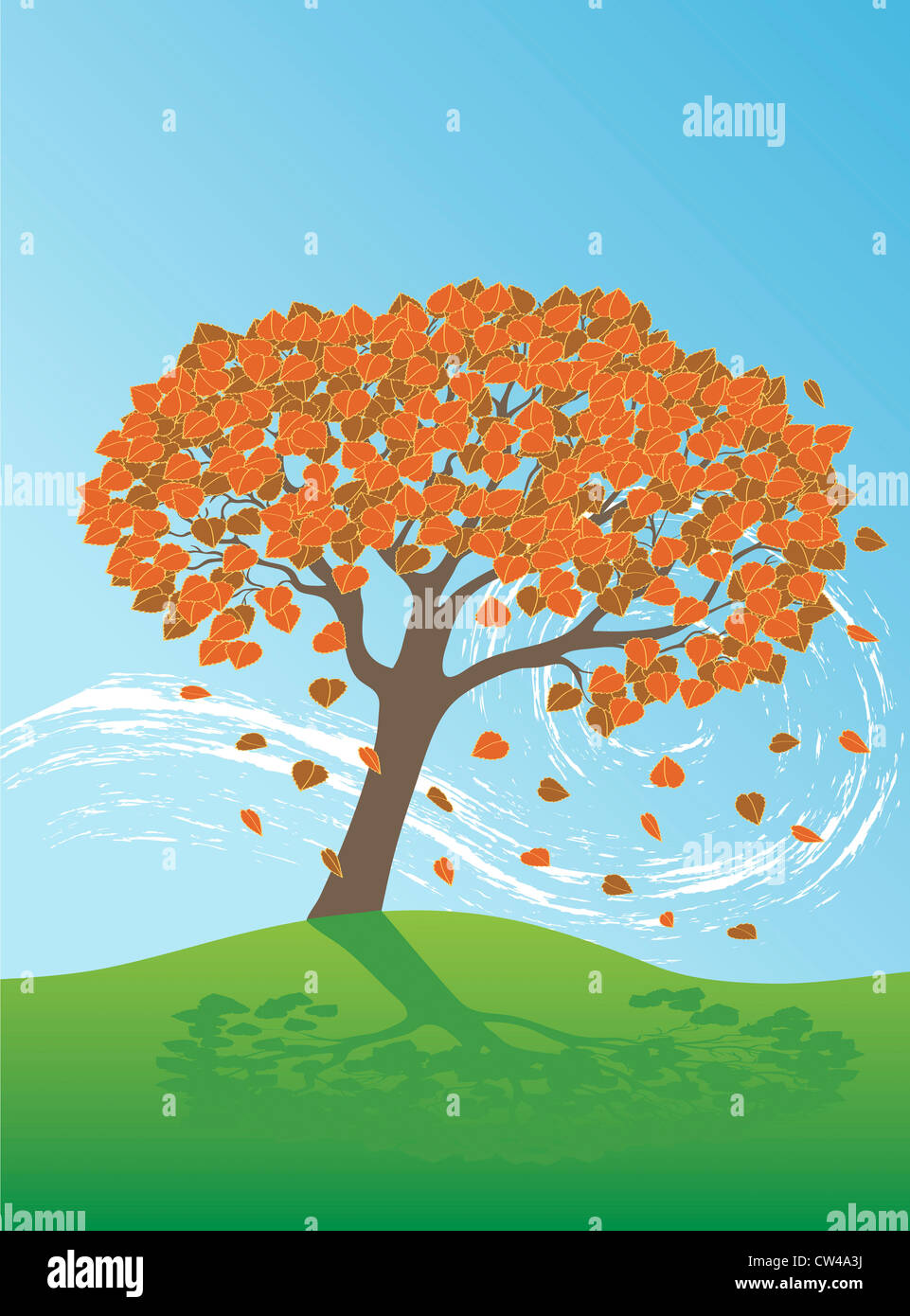 Autumn Tree, illustration Stock Photo - Alamy