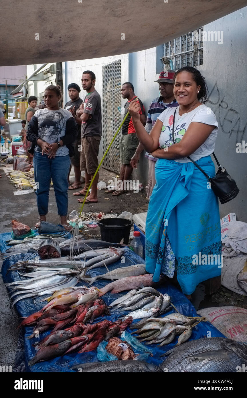 Open Air Fish and Seafood Market in Suva Fiji Stock Photo - Alamy