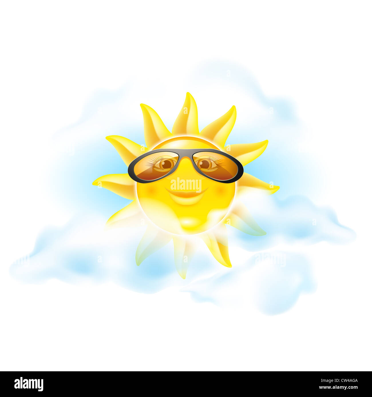 Cartoon sun. Set of seventh. See other works in my portfolio Stock ...