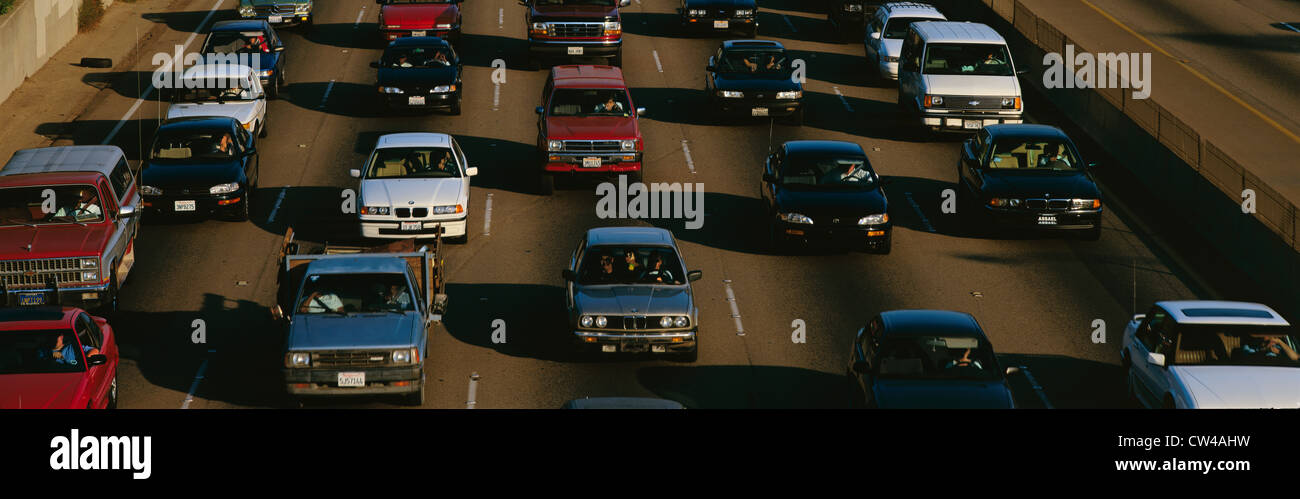 Rush hour traffic on Los Angeles freeway Stock Photo - Alamy