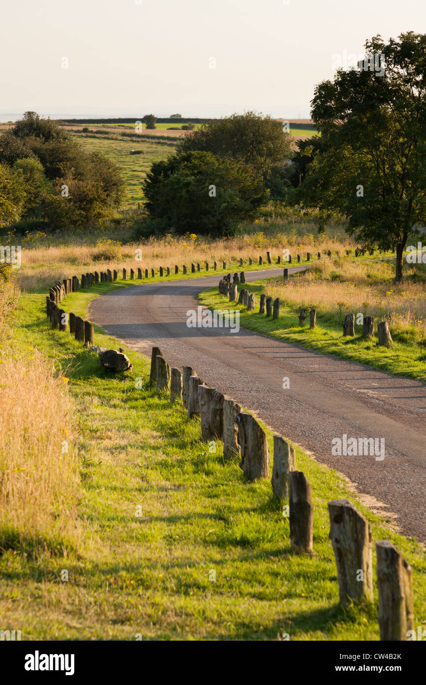 Wooden edging posts hi-res stock photography and images - Alamy
