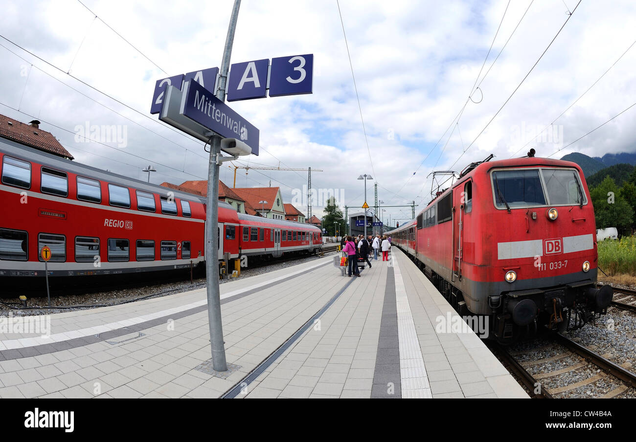 Austria train station sign hi-res stock photography and images - Alamy