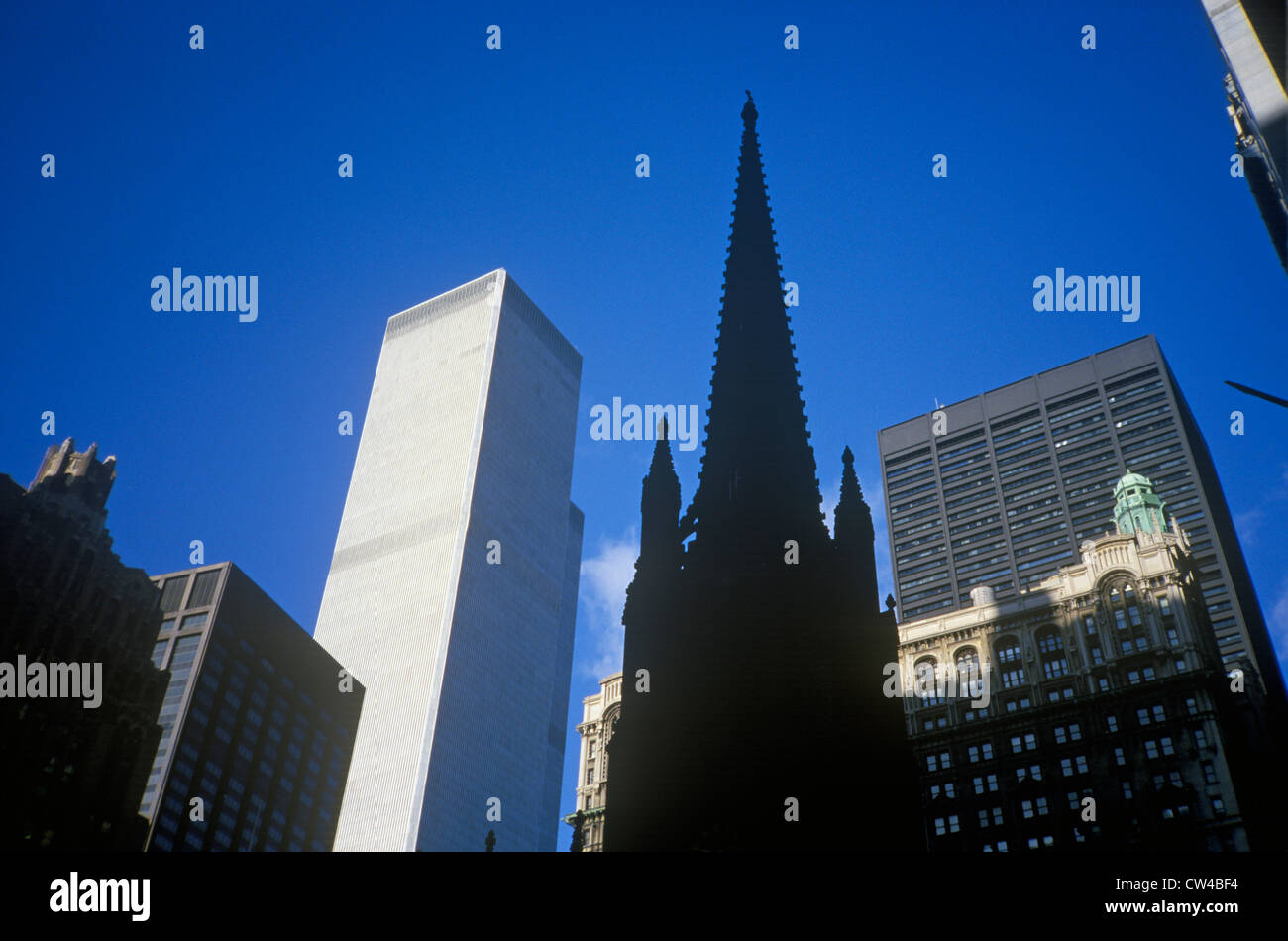 Trinity Church from street level, New York City, NY Stock Photo - Alamy