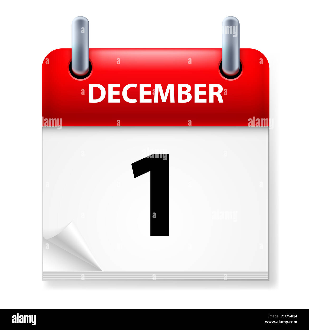 First in December Calendar icon on white background Stock Photo - Alamy