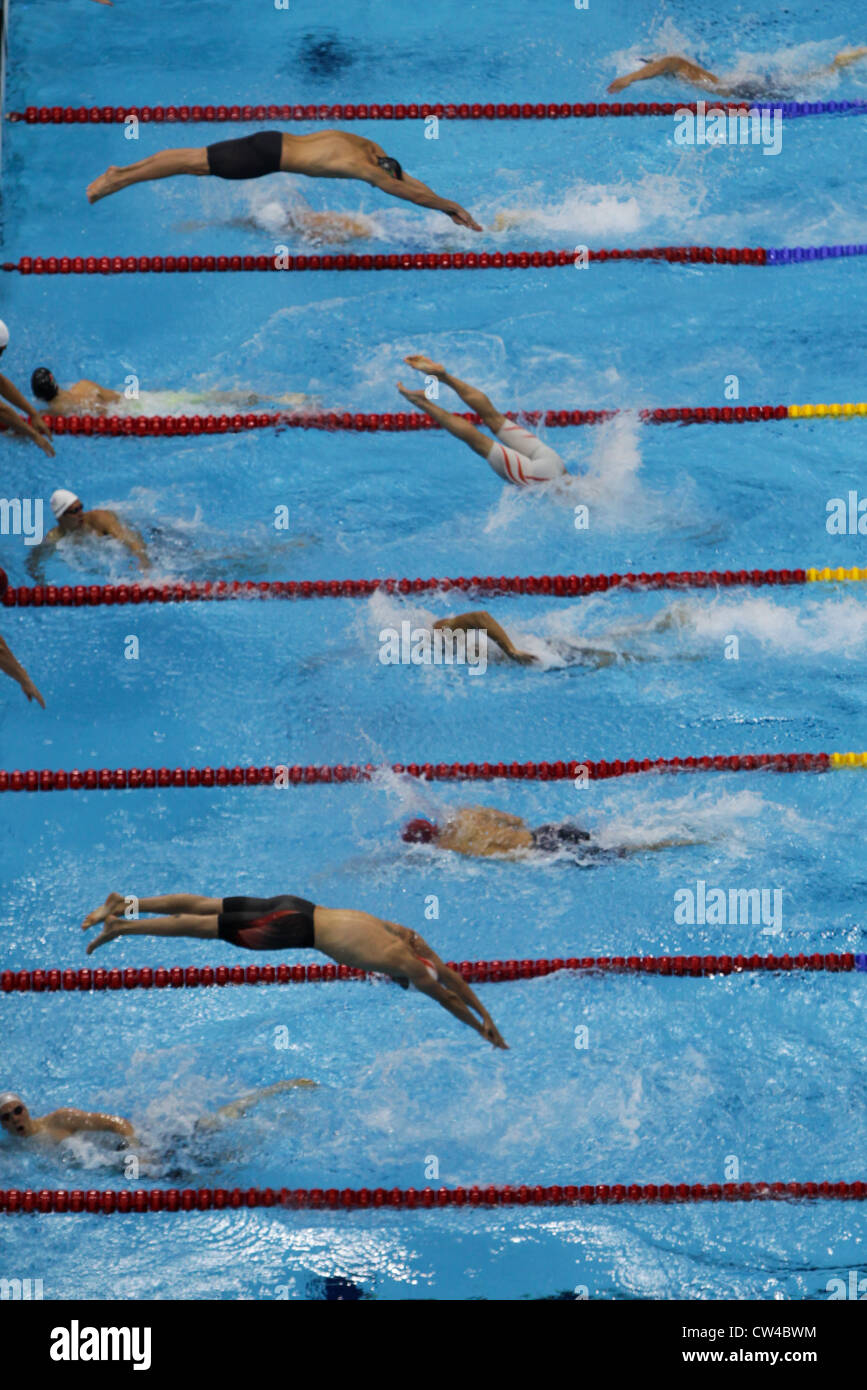 SWIMMING ACTION FROM THE AQUATICS CENTRE AT THE LONDON 2012 OLYMPIC ...